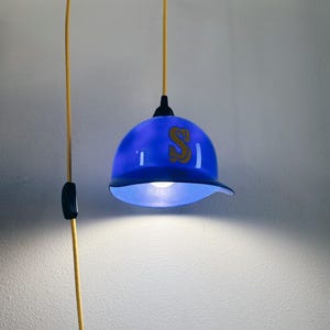 Baseball Pendant Light / Pendant Plug in Light / Custom Pendant ...