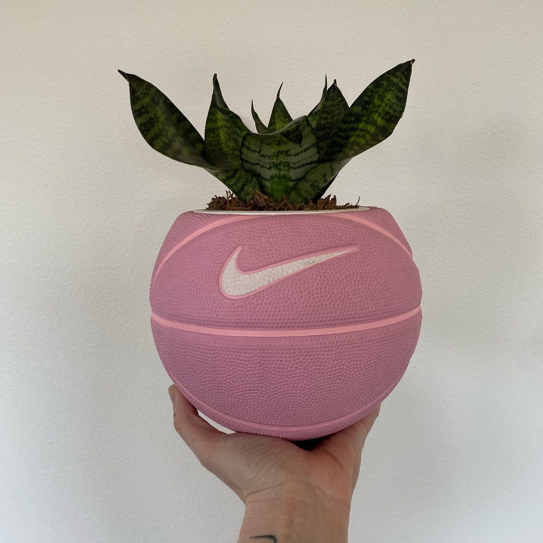 Pink Basketball Planter / Mini Size Basketball / Sports Planter ...
