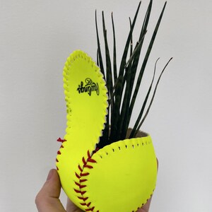 Softball Planter / Softball Decor / Softball Gift / Baseball Decor ...