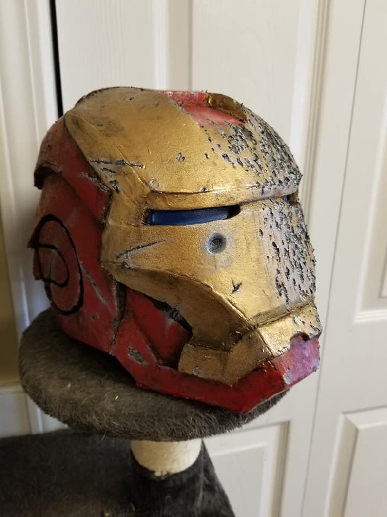 Hand Made Wearable Battle Damaged Iron Man Helmet - Etsy