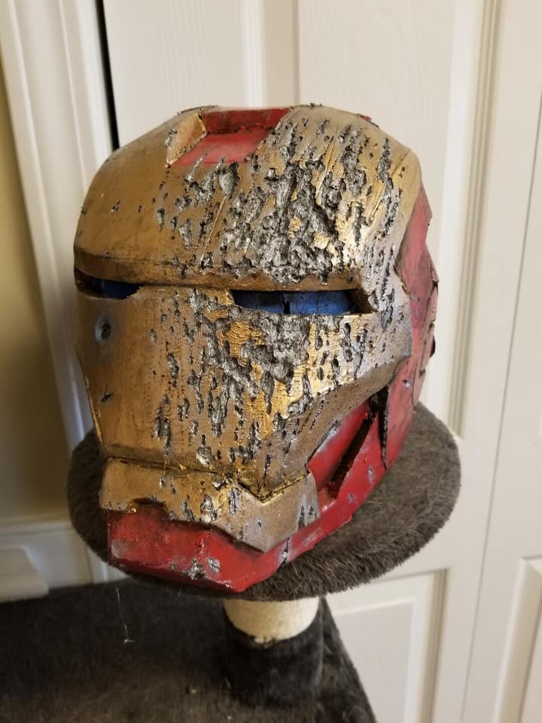 Hand Made Wearable Battle Damaged Iron Man Helmet - Etsy