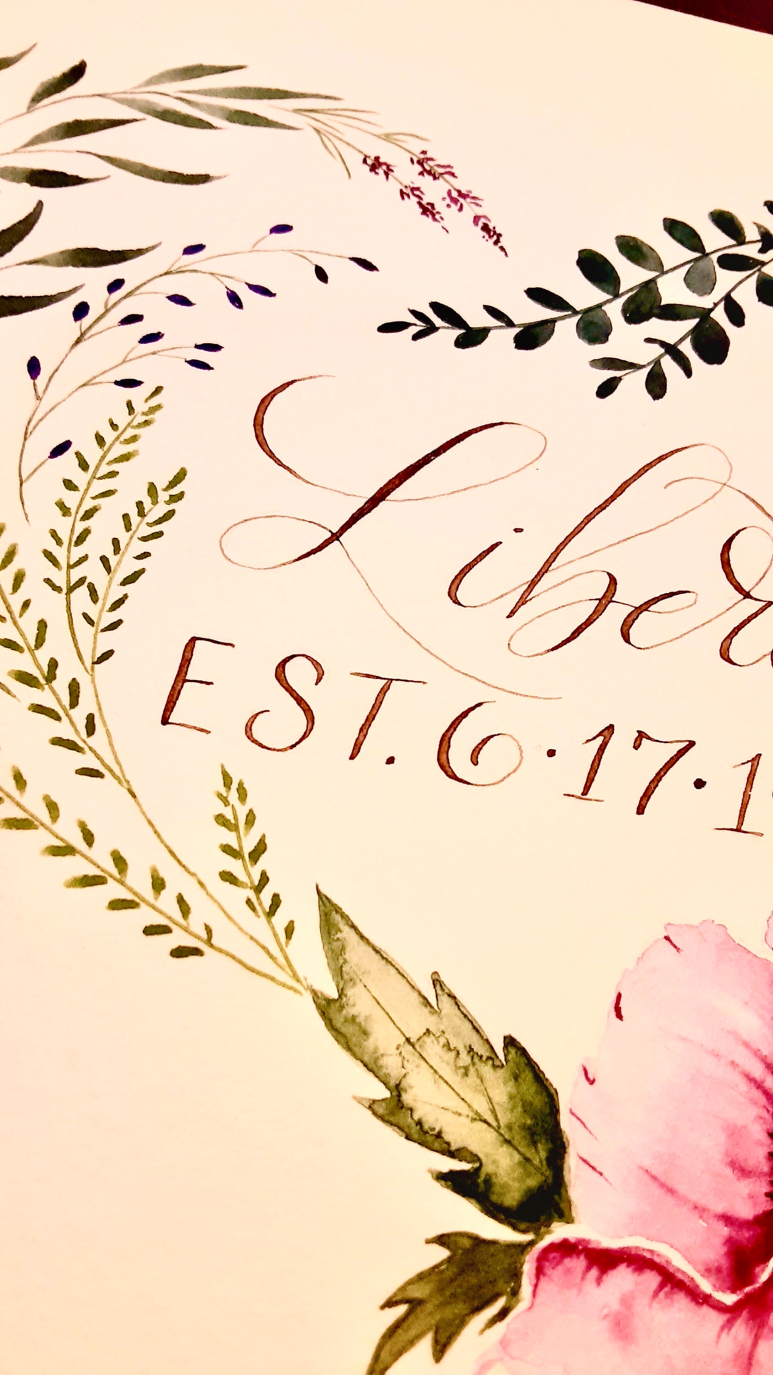 Established Sign, Wedding Date Sign, Custom Watercolor Date Sign ...