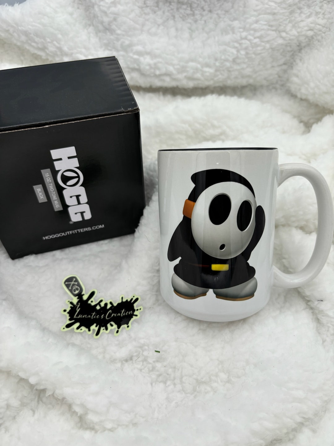 Mario Bad Guys Dry Bones and Shy Guy 15oz Sublimated Ceramic Two-tone ...