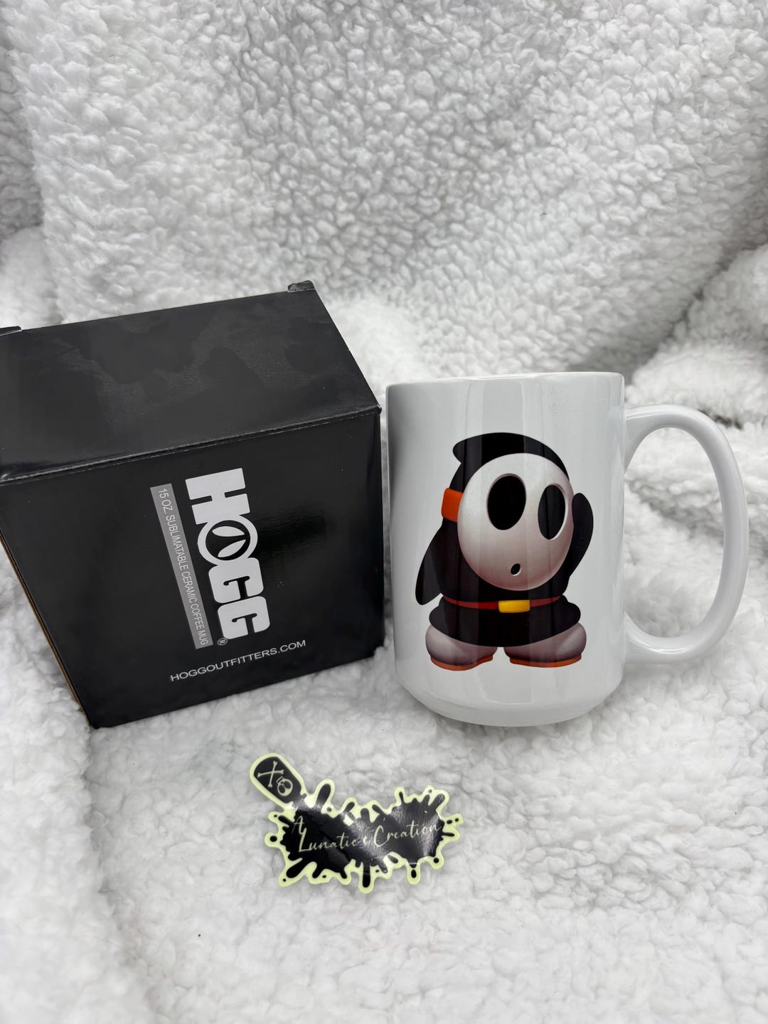 Mario Bad Guys - Dry Bones and Shy Guy 15oz Sublimated Ceramic Coffee ...