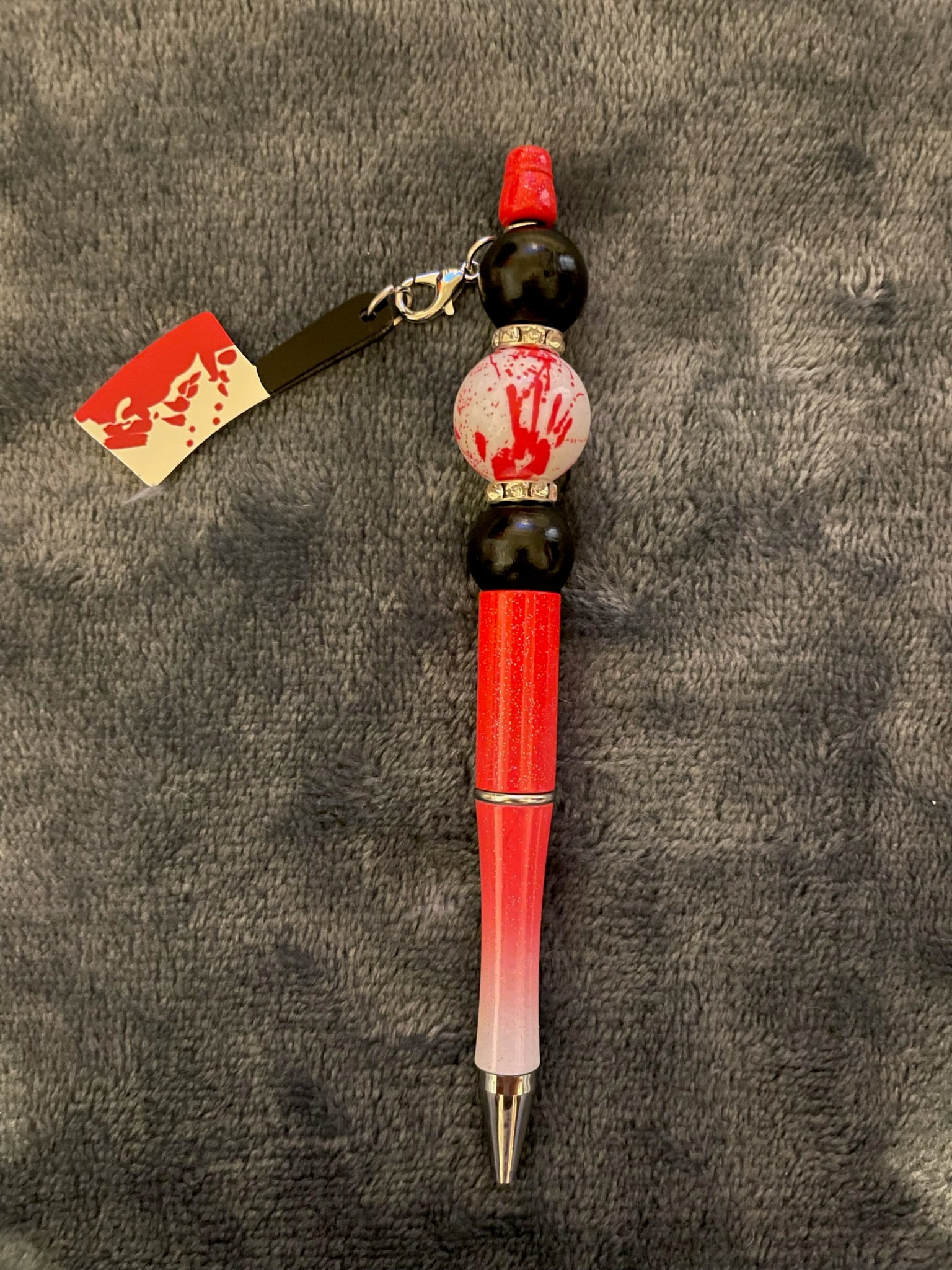 Horror Movie Beaded Pens Spooky Beaded Pens W/ Knife Charm - Etsy