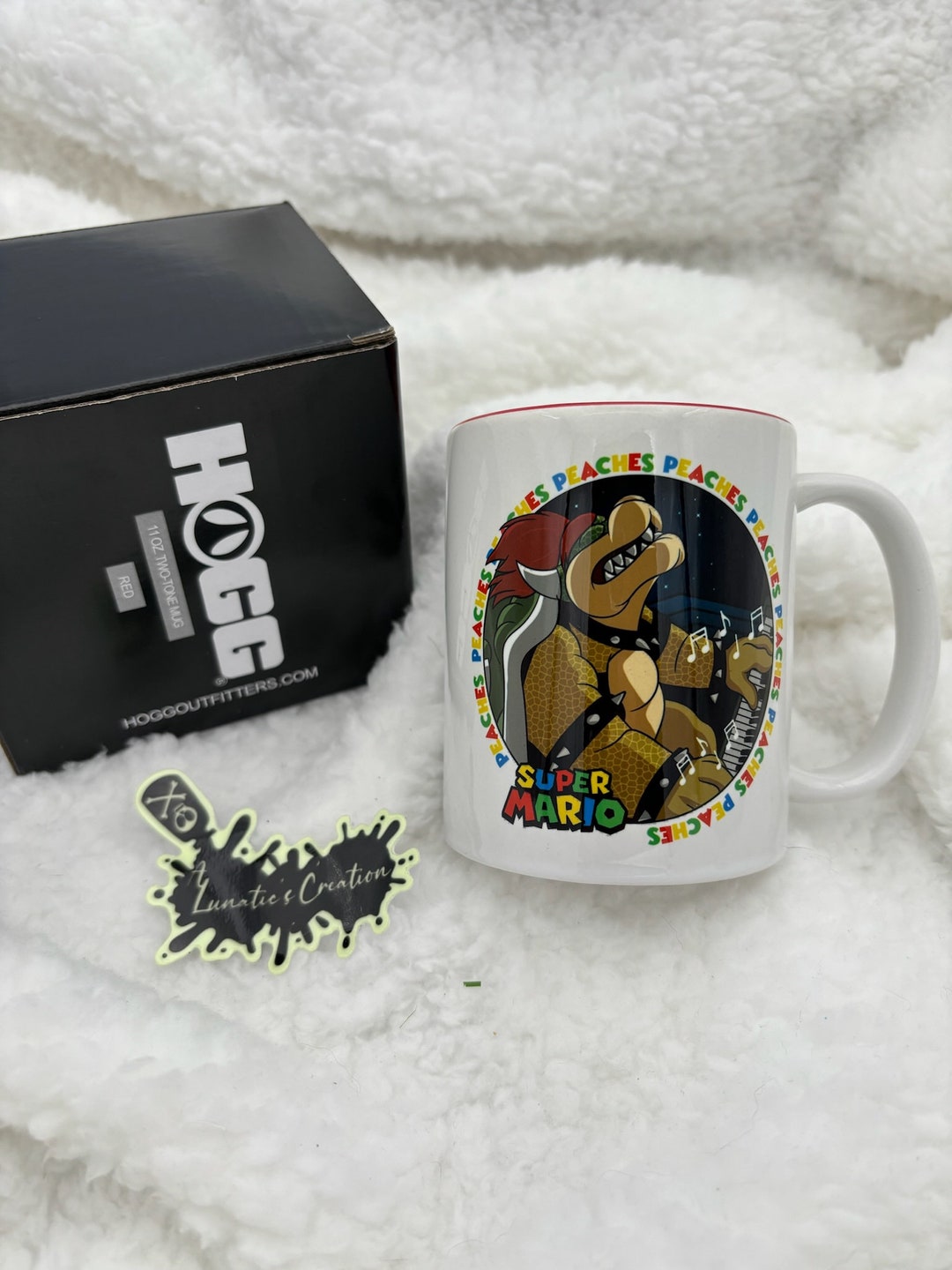 Bowser Singing Peaches 11oz Sublimated Ceramic Two-tone Coffee Mug ...