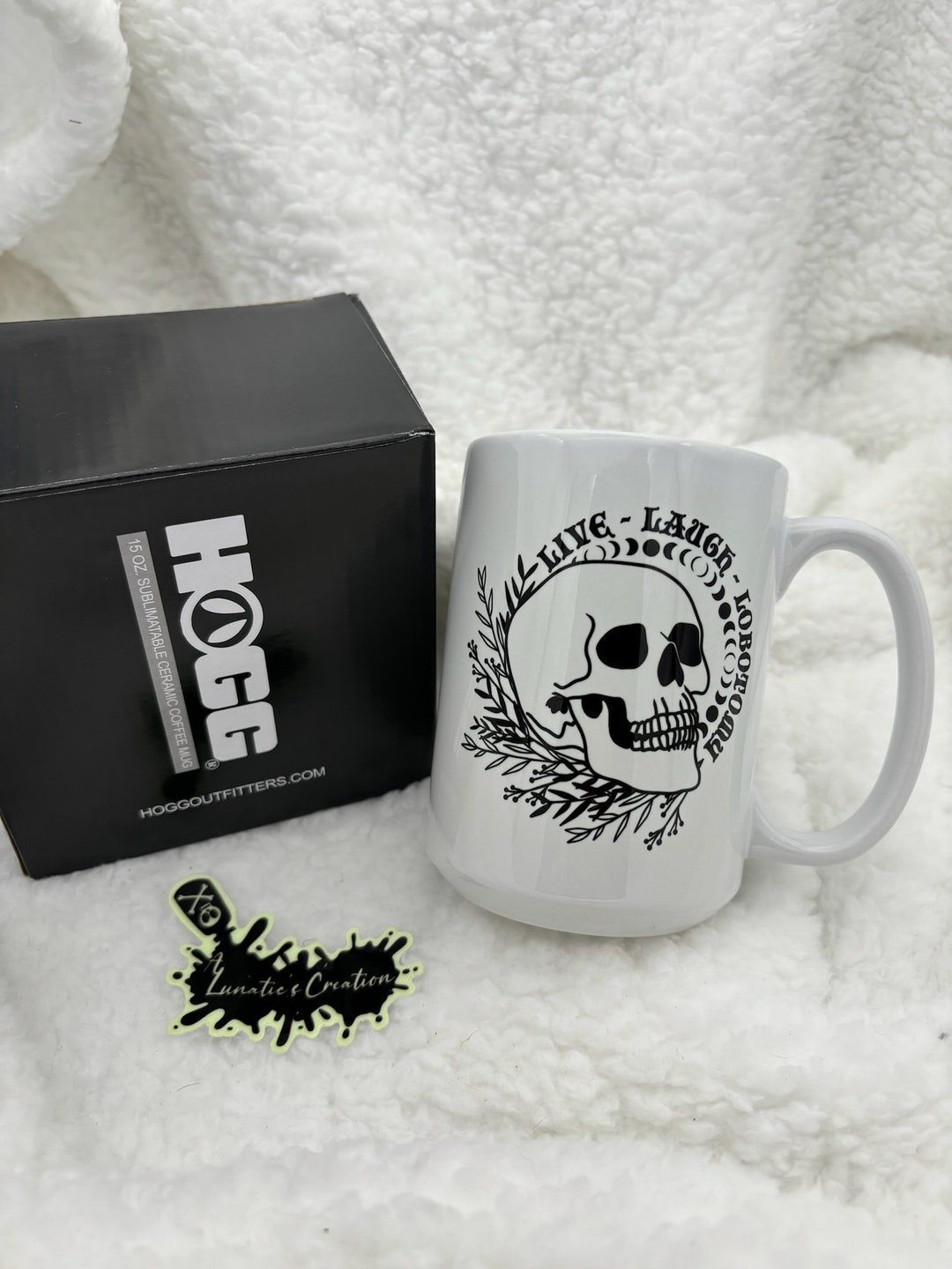 Live, Laugh, Lobotomy Skull 15oz Sublimated Ceramic Coffee Mug - Morbid ...