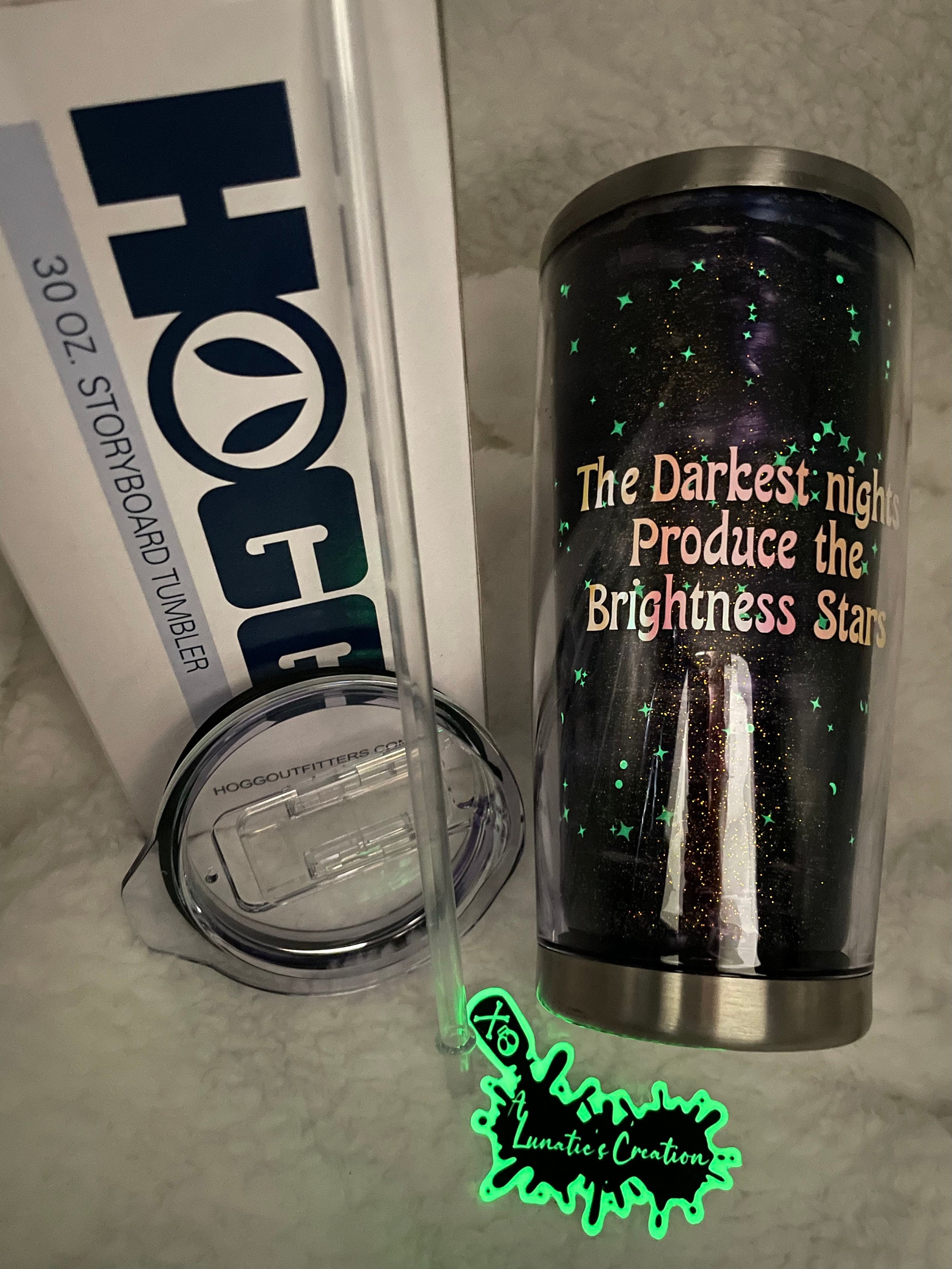 Glow in the Dark Night Sky Tumbler 30oz Storyboard Tumbler - Etsy