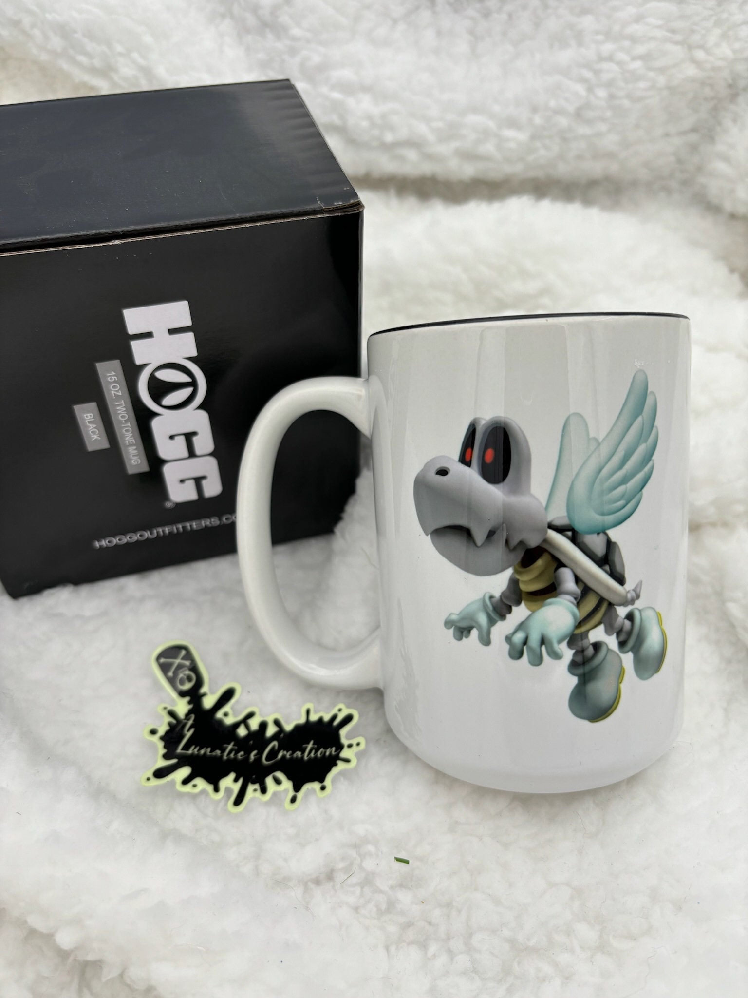 Mario Bad Guys Dry Bones and Shy Guy 15oz Sublimated Ceramic Two-tone ...