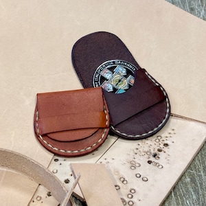 Leather Challenge Coin Pocket Pouch - Etsy
