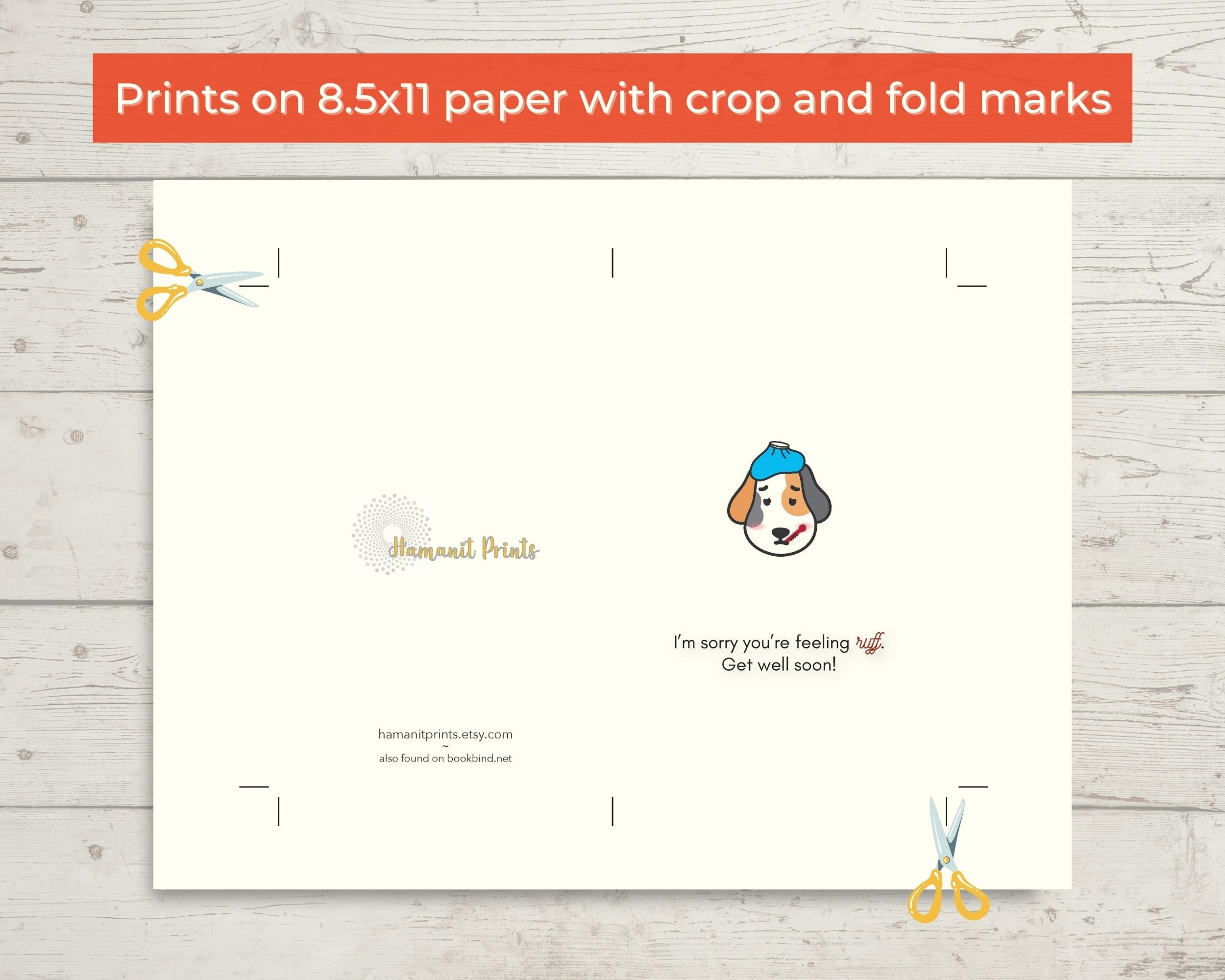 Printable Dog Get Well Card - Etsy