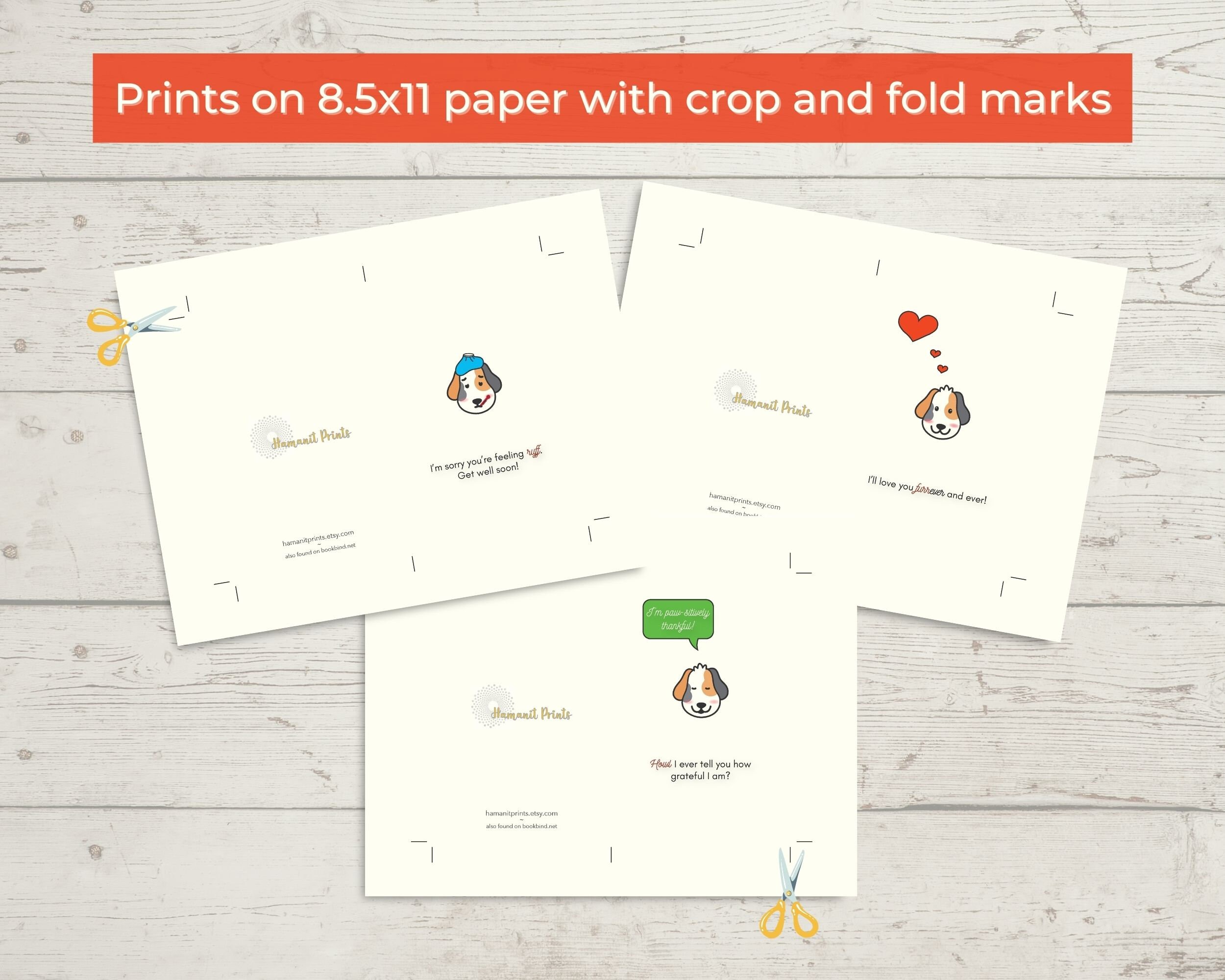 Printable Dog Pun Card Set - Etsy