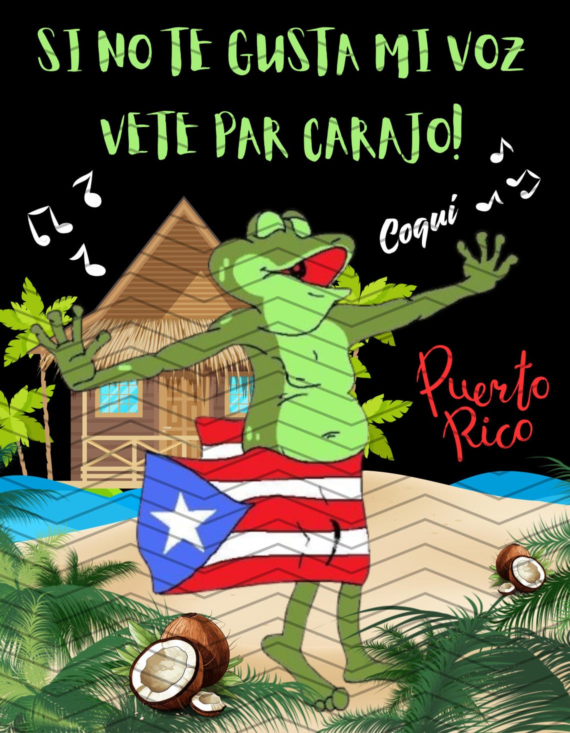 Puerto Rico Coqui PNG: Funny El Coqui Design (digital Download) - Etsy