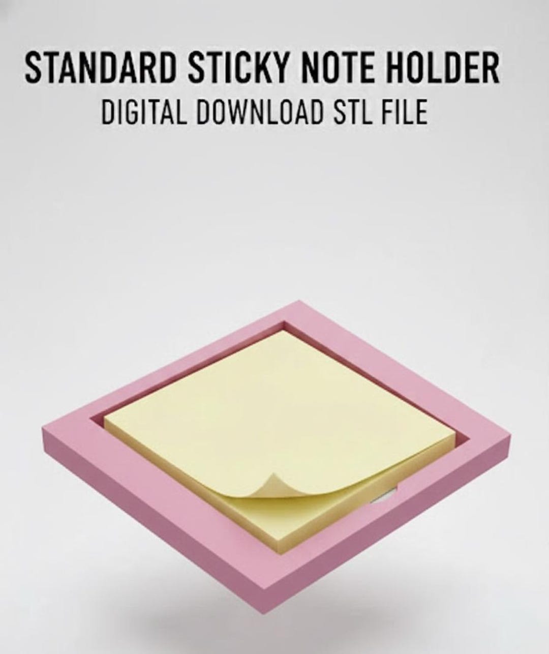 Sticky Note Holder STL | 3D Print File, Desk Organizer (digital ...