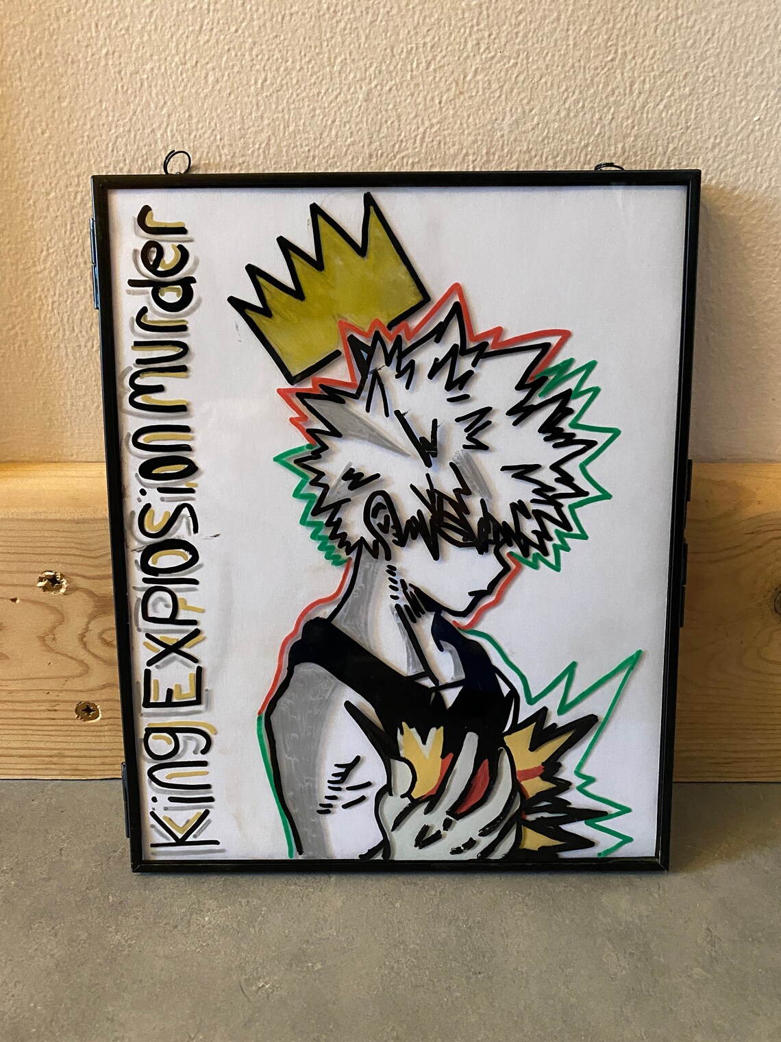 Custom Anime Manga Photo Frame Glass Painting | Etsy