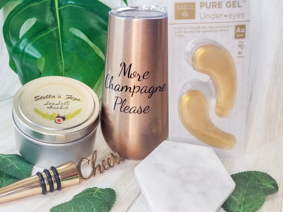 Personalized Bubbly Gift Set Virtual Champagne Party - Happy Birthday ...