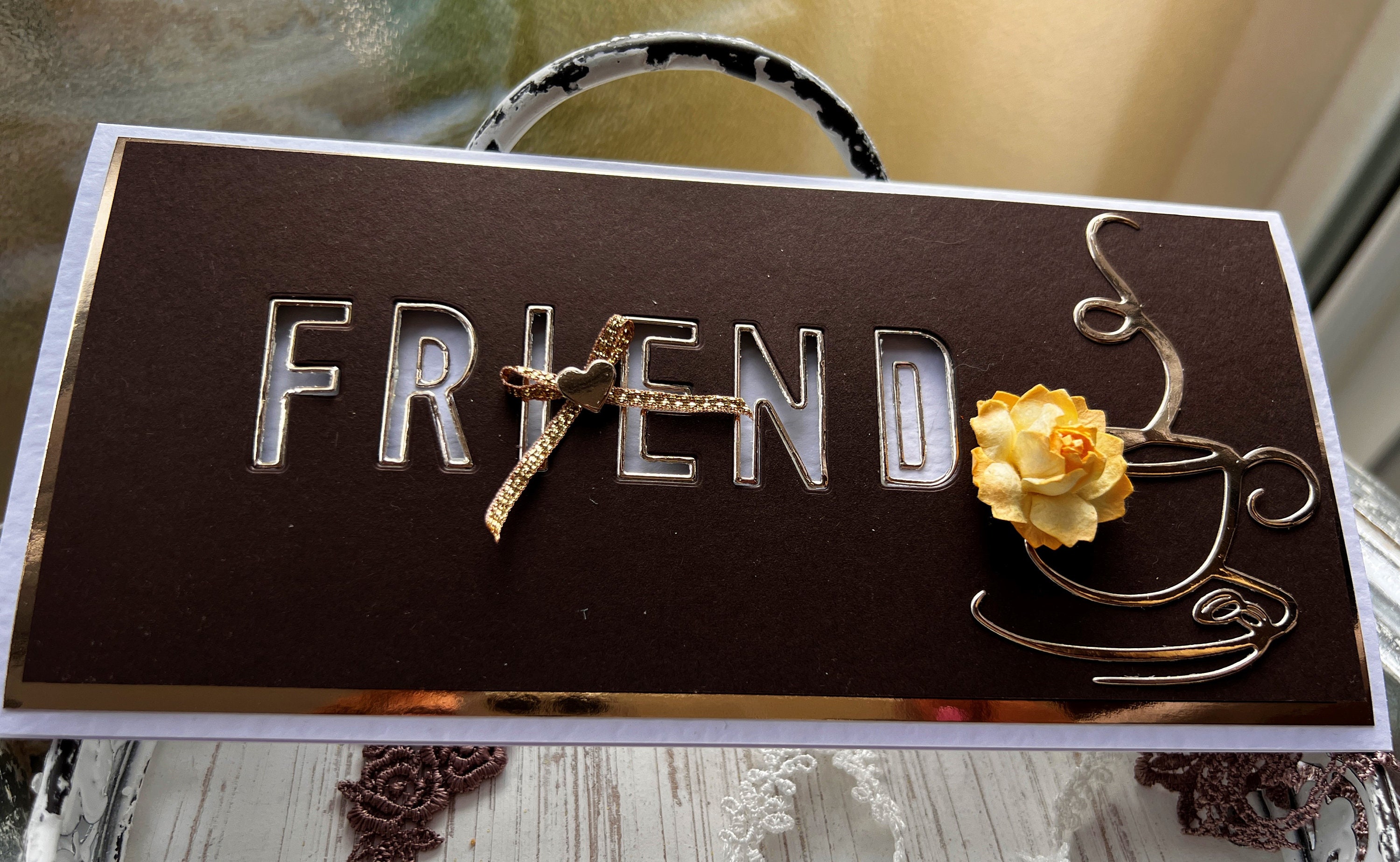 Friendship Card 3D best Friend Birthday or Galentine's - Etsy