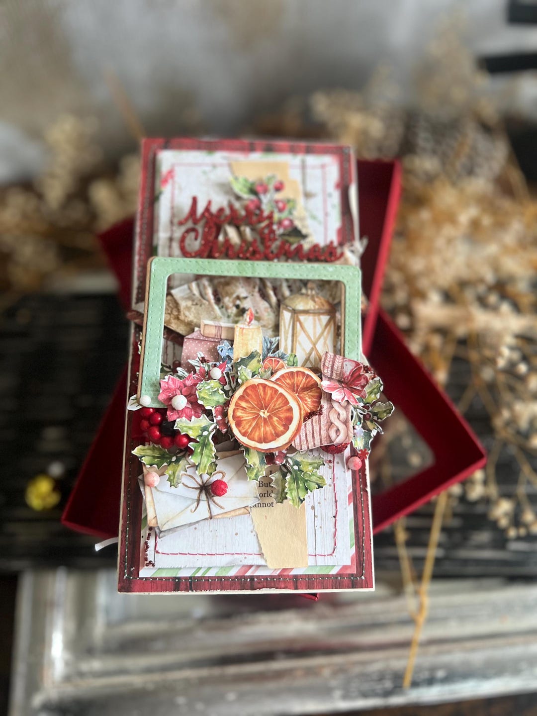 Classic, Luxury Christmas Card Richly Decorated With a Unique,original ...