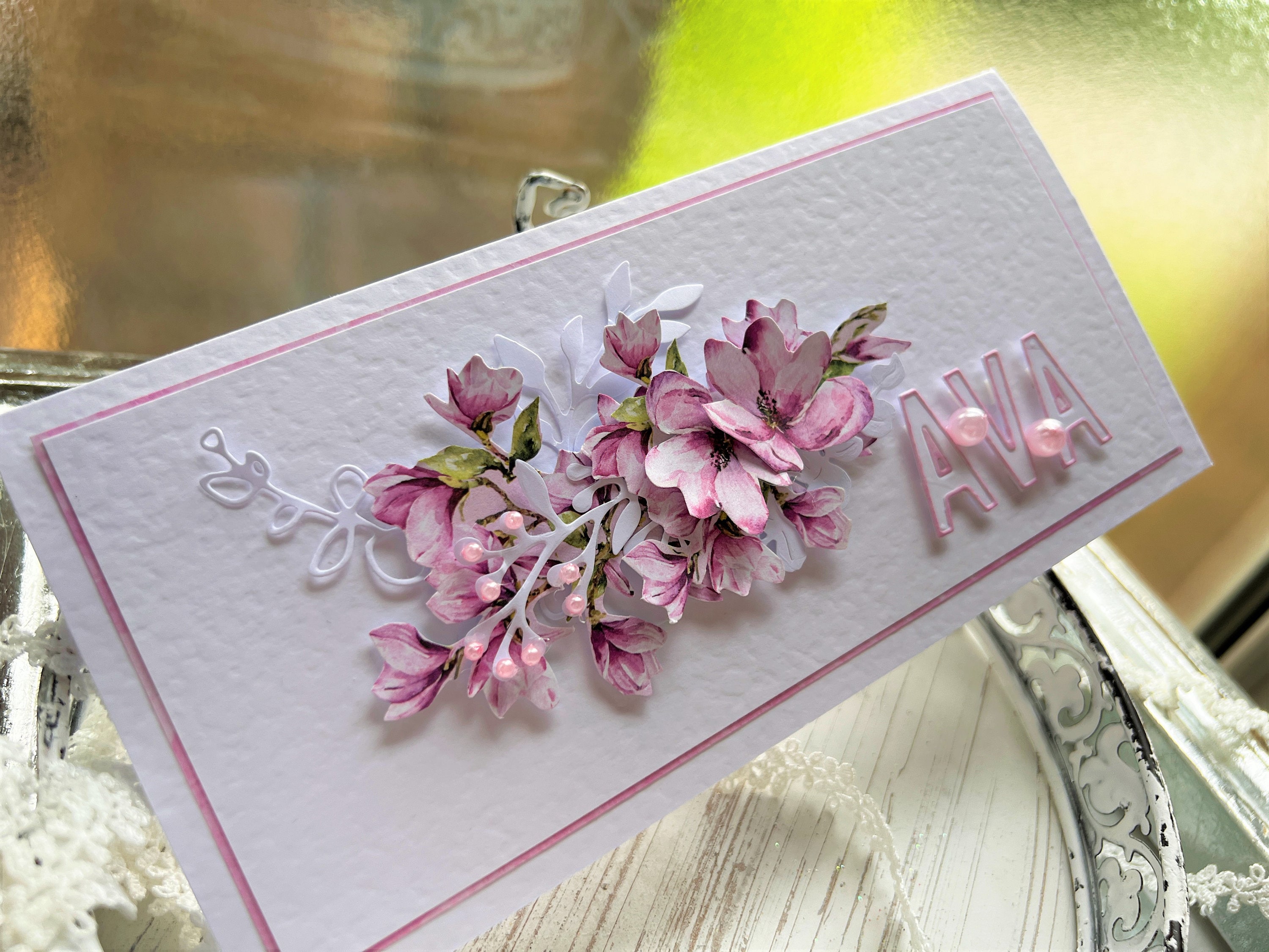 Luxurious Handmade Card 3D With a Beautiful Name,this Card Will Be a ...