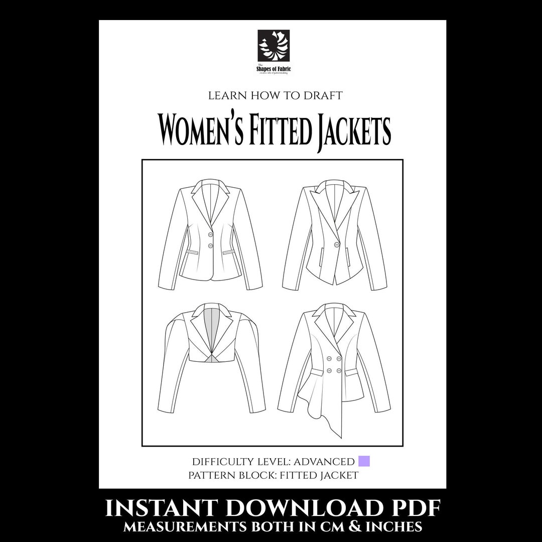 Patternmaking Guide: Women's Fitted Jackets Instant Download PDF - Etsy