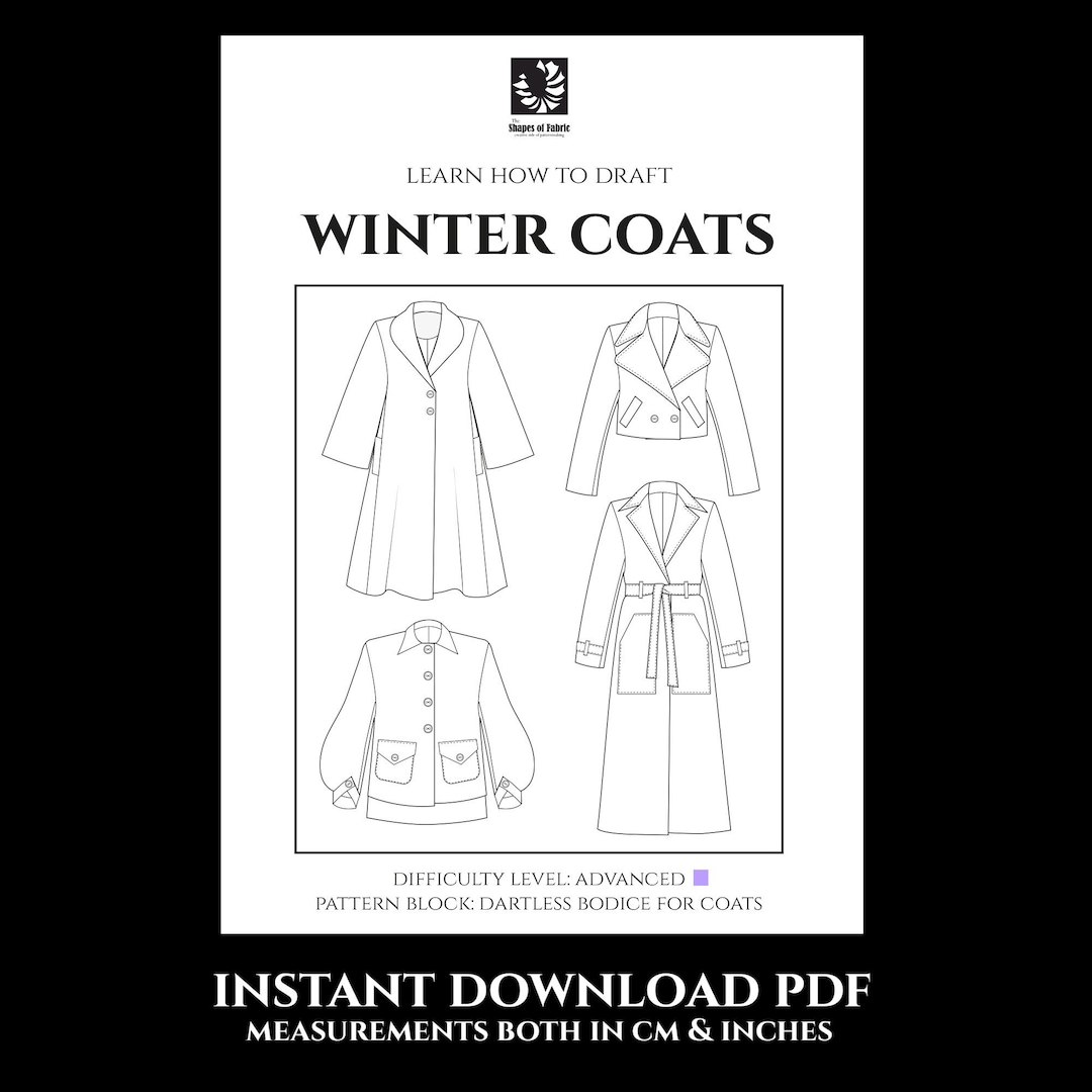 Patternmaking Guide: Winter Coats Instant Download PDF - Etsy