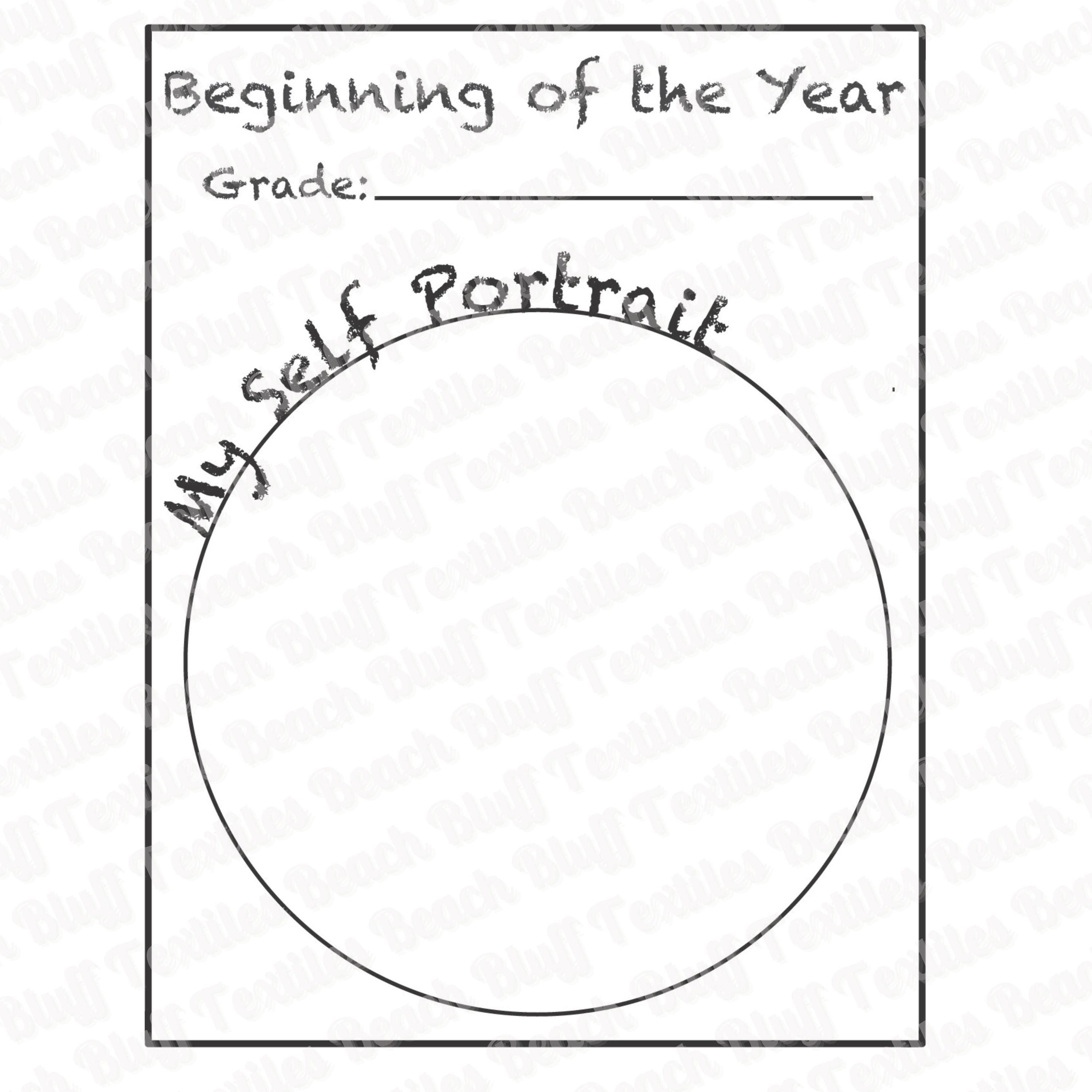 Child Self Portrait (draw Yourself) Activity Coloring Page for the ...