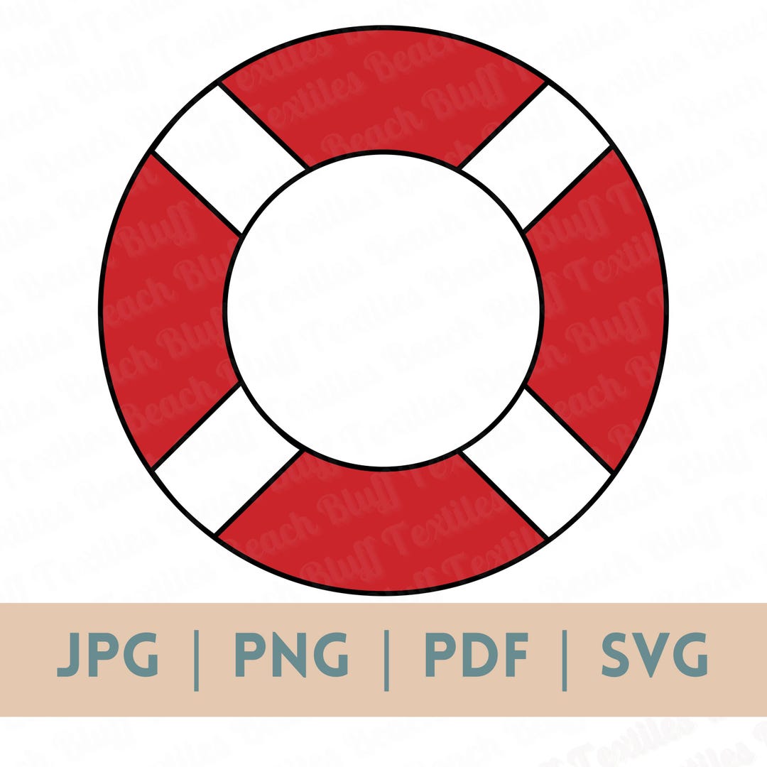 Red and White Life Preserver Ring Buoy (digital Download) - Etsy