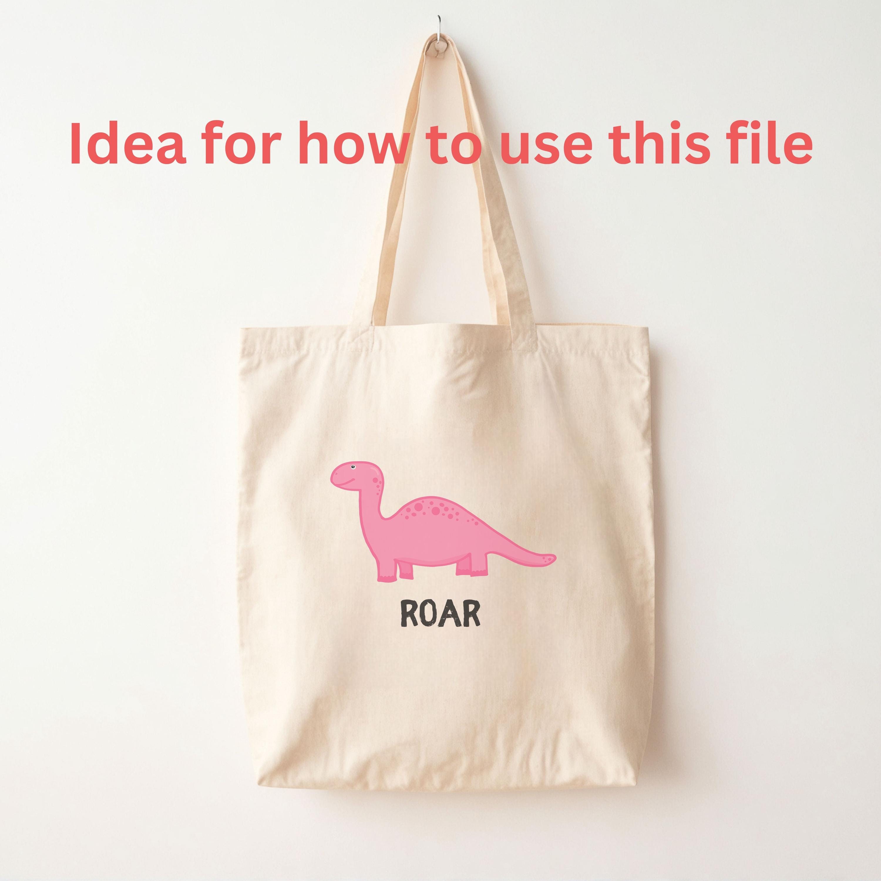 Cute Happy Pink Brontosaurus Dinosaur Cartoon Clipart Graphic Digital ...