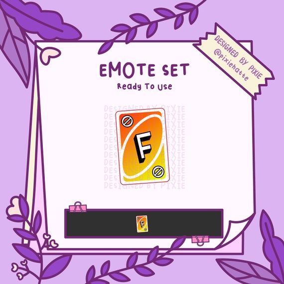 Uno Card F Cute Emote Twitch Emote Twitch Cute - Etsy