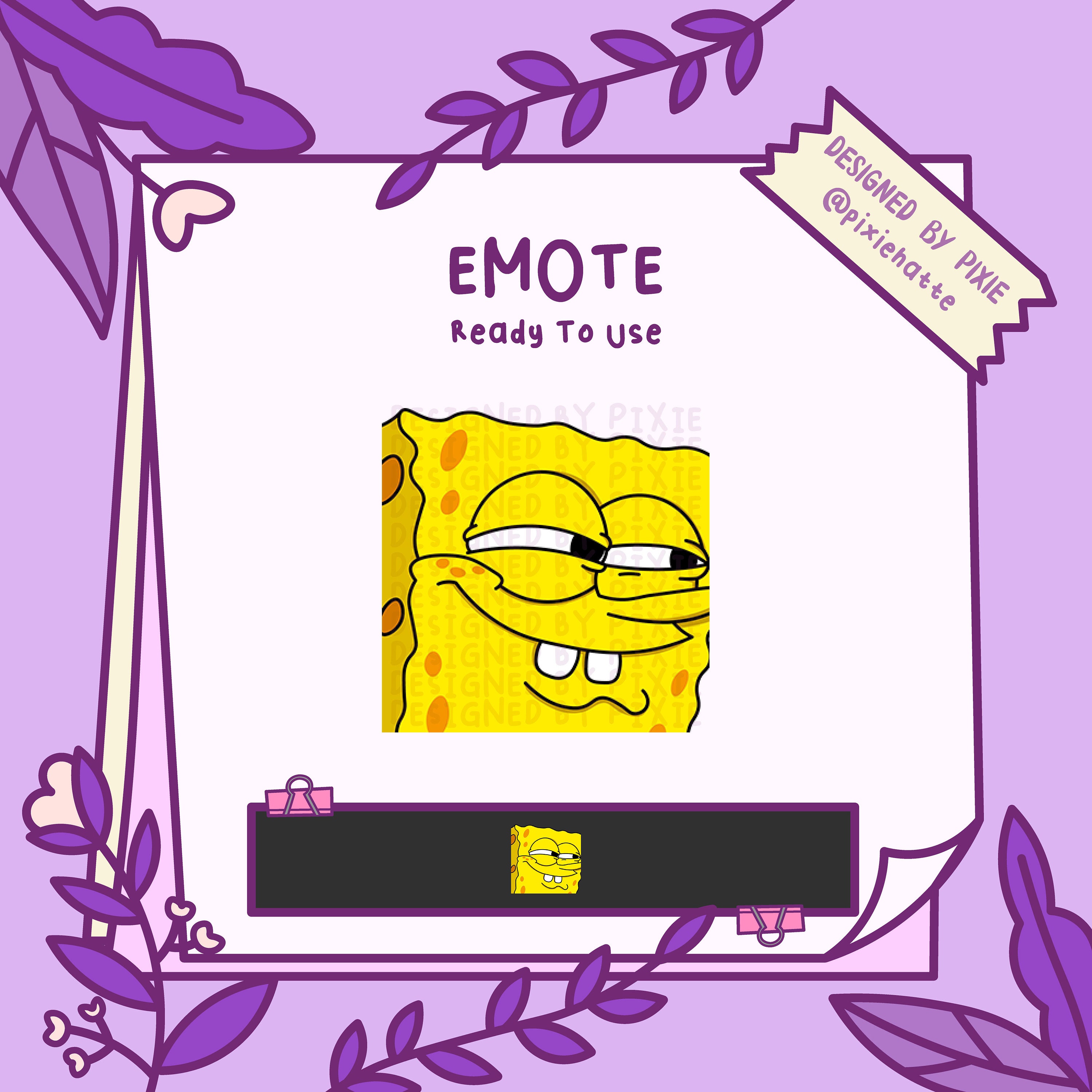 Bob Esponja Eheh Emote Bob Esponja / Emote / Twitch Emote / | Etsy España
