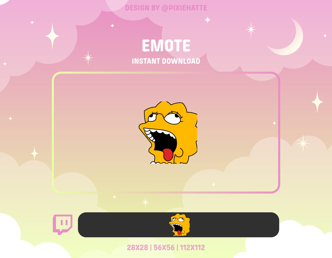 Lisa Simpson Drool Emote the Simpsons Emote Twitch Emote Twitch Meme ...