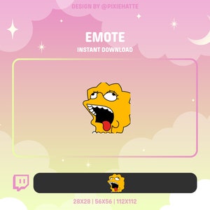 Lisa Simpson Drool Emote the Simpsons Emote Twitch Emote Twitch Meme ...