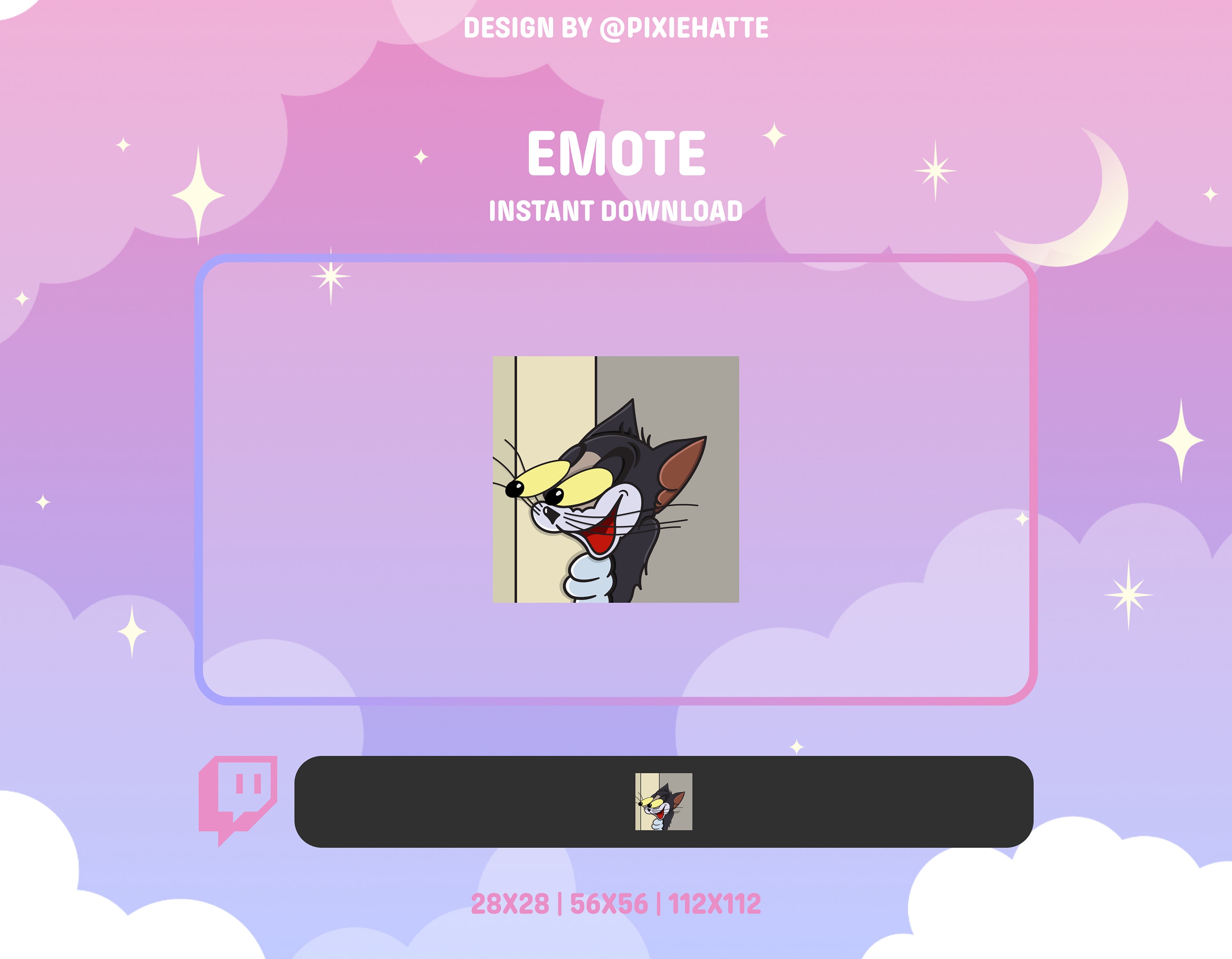 Tom Peeping Emote tom & Jerry Emote Twitch Emote Twitch Meme - Etsy