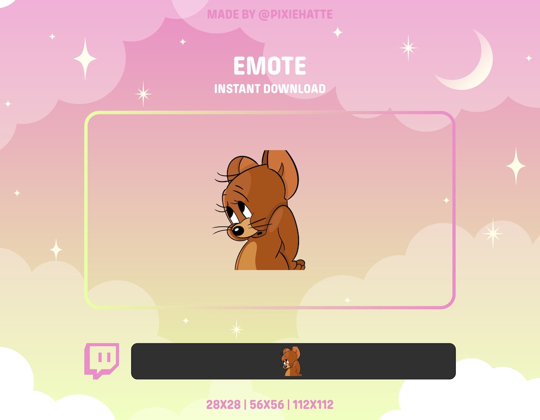Jerry Pleading Emote tom & Jerry Emote Twitch Emote Twitch Meme - Etsy