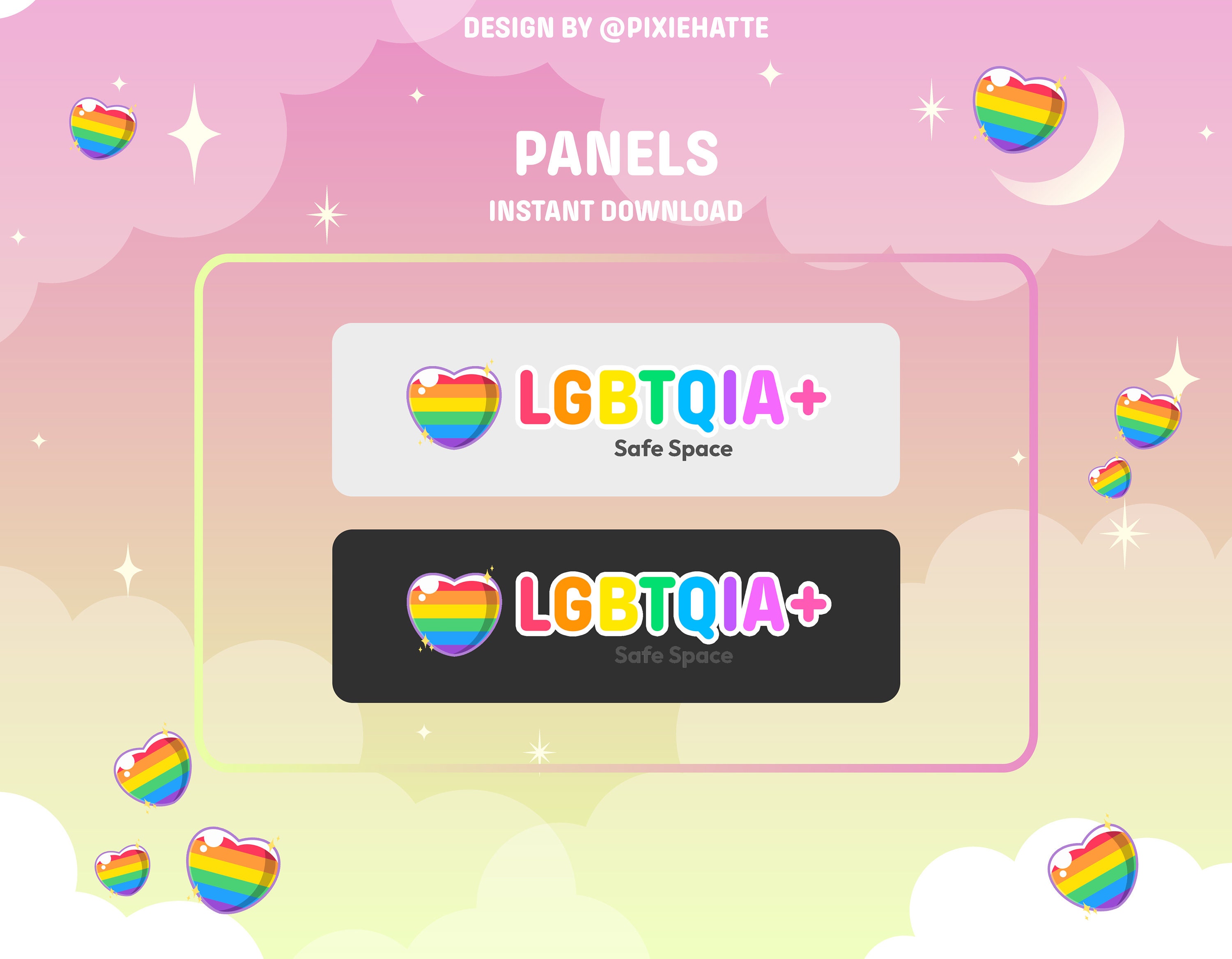 LGBTQIA Safe Space Panel get for Free on My Ko-fi Twitch Pride LGBTQIA ...