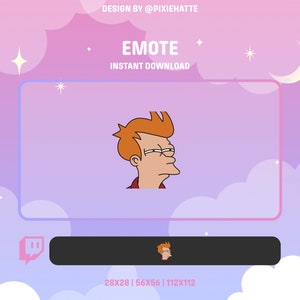 Philip Doubt Emote (futurama) | Emote | Twitch Emote | Twitch | Meme - Etsy