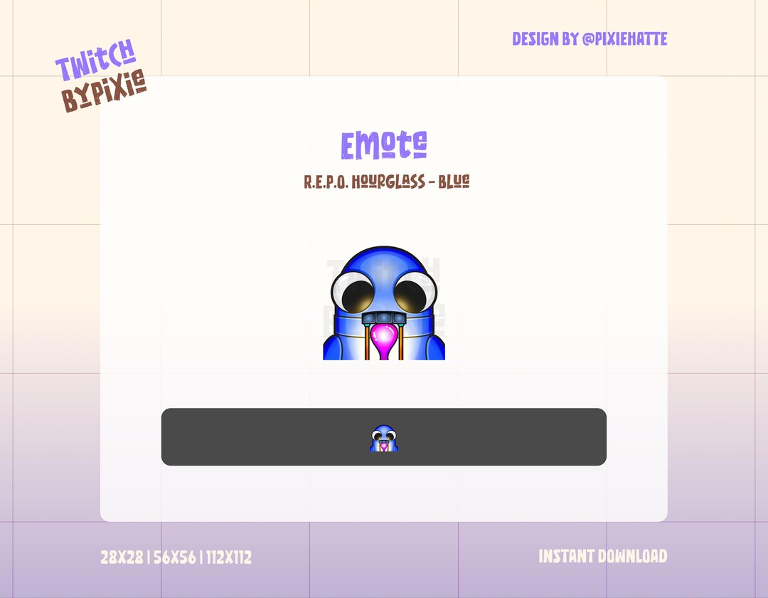 REPO Woah Emote (blue) | Cute Twitch Emote | for Streamers (digital ...