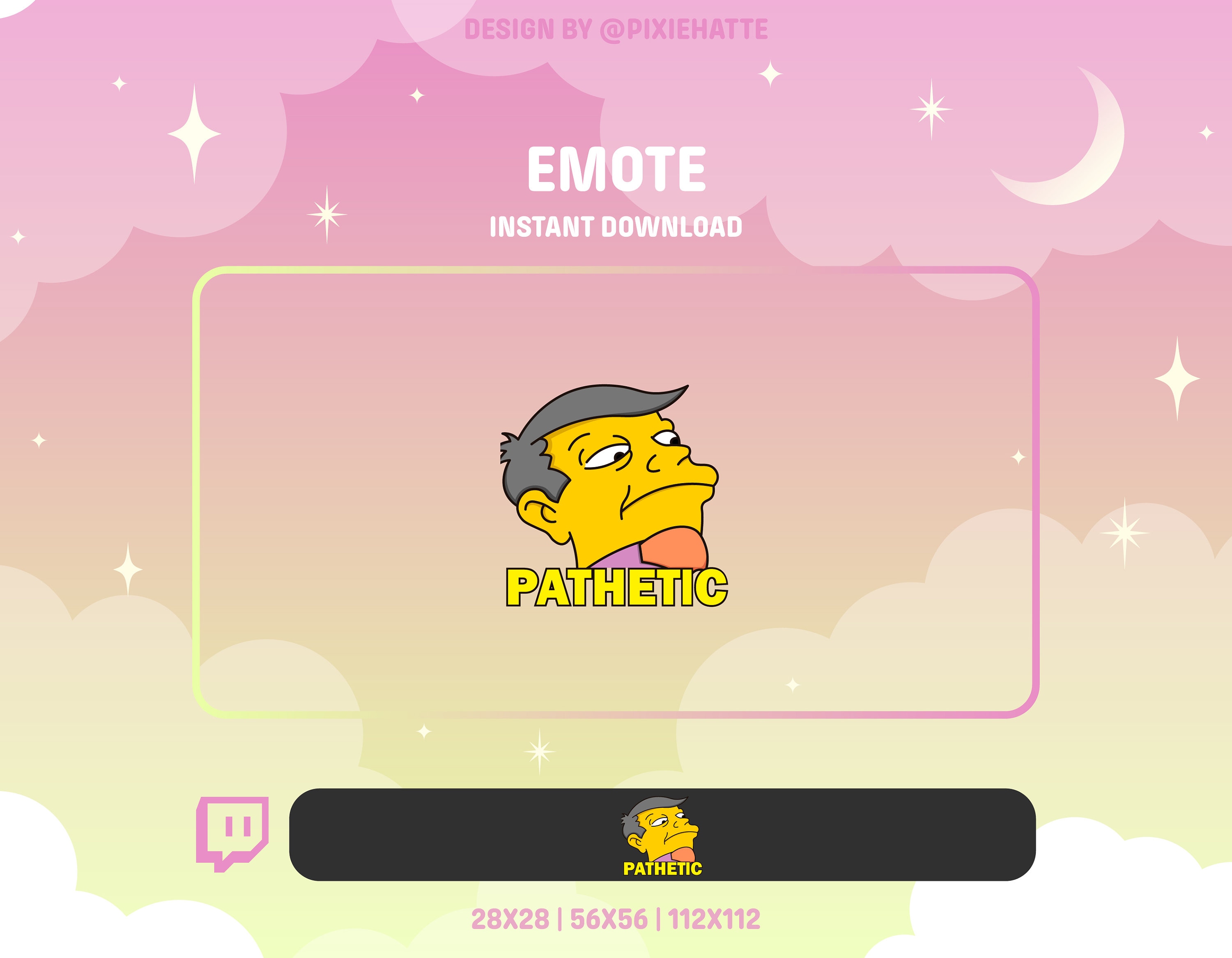 Principal Skinner PATHETIC Emote the Simpsons Emote Twitch Emote Twitch ...
