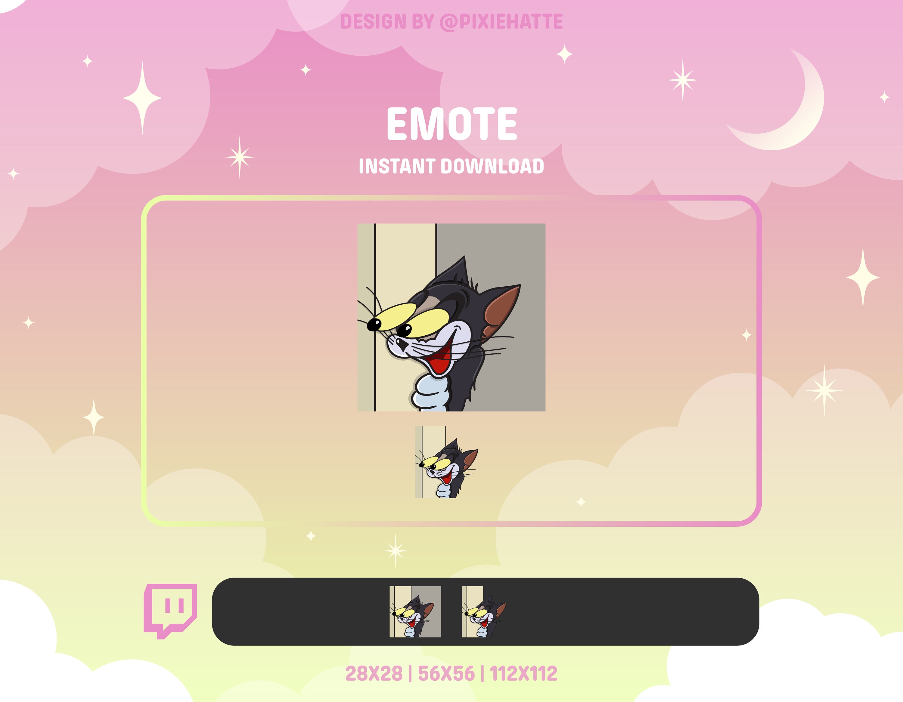 Tom Peeping Emote tom & Jerry Emote Twitch Emote Twitch Meme - Etsy