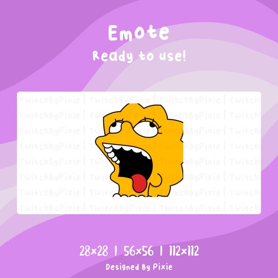 Lisa Simpson Drool Emote the Simpsons Emote Sub Emote | Etsy