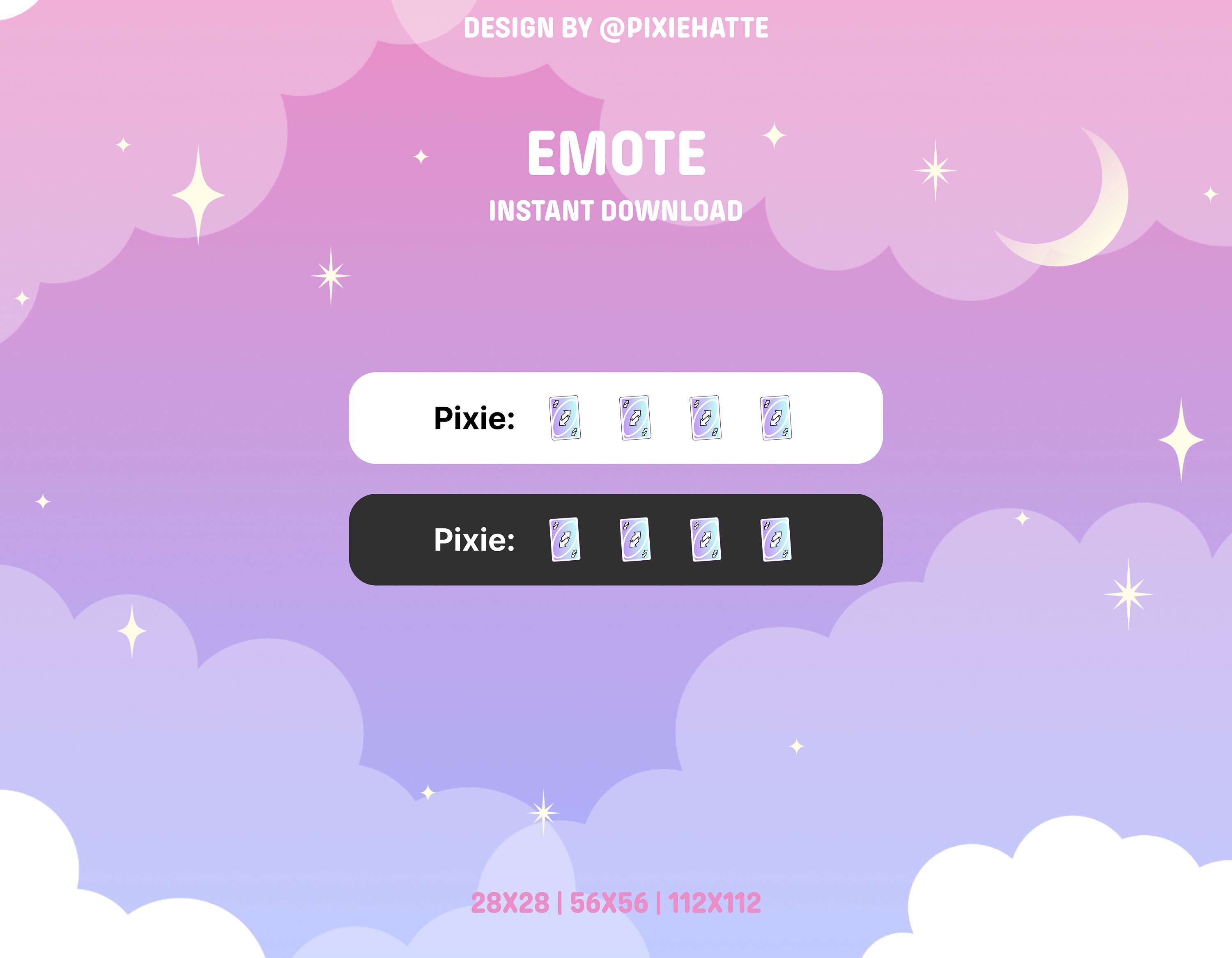 Uno Card Reverse | Cute | Emote | Twitch Emote | Twitch | Cute - Etsy