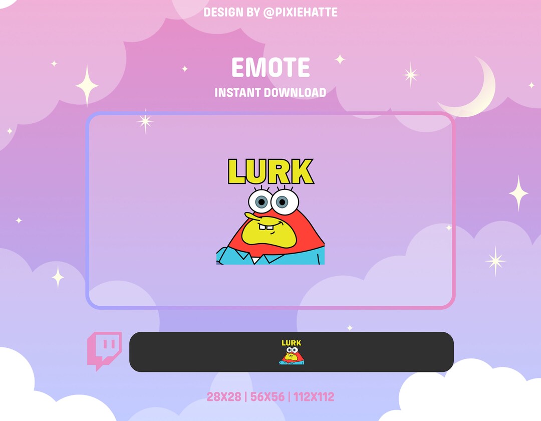 Spongebob Lurk Emote (spongebob) | Emote | Twitch Emote | Twitch | Meme ...