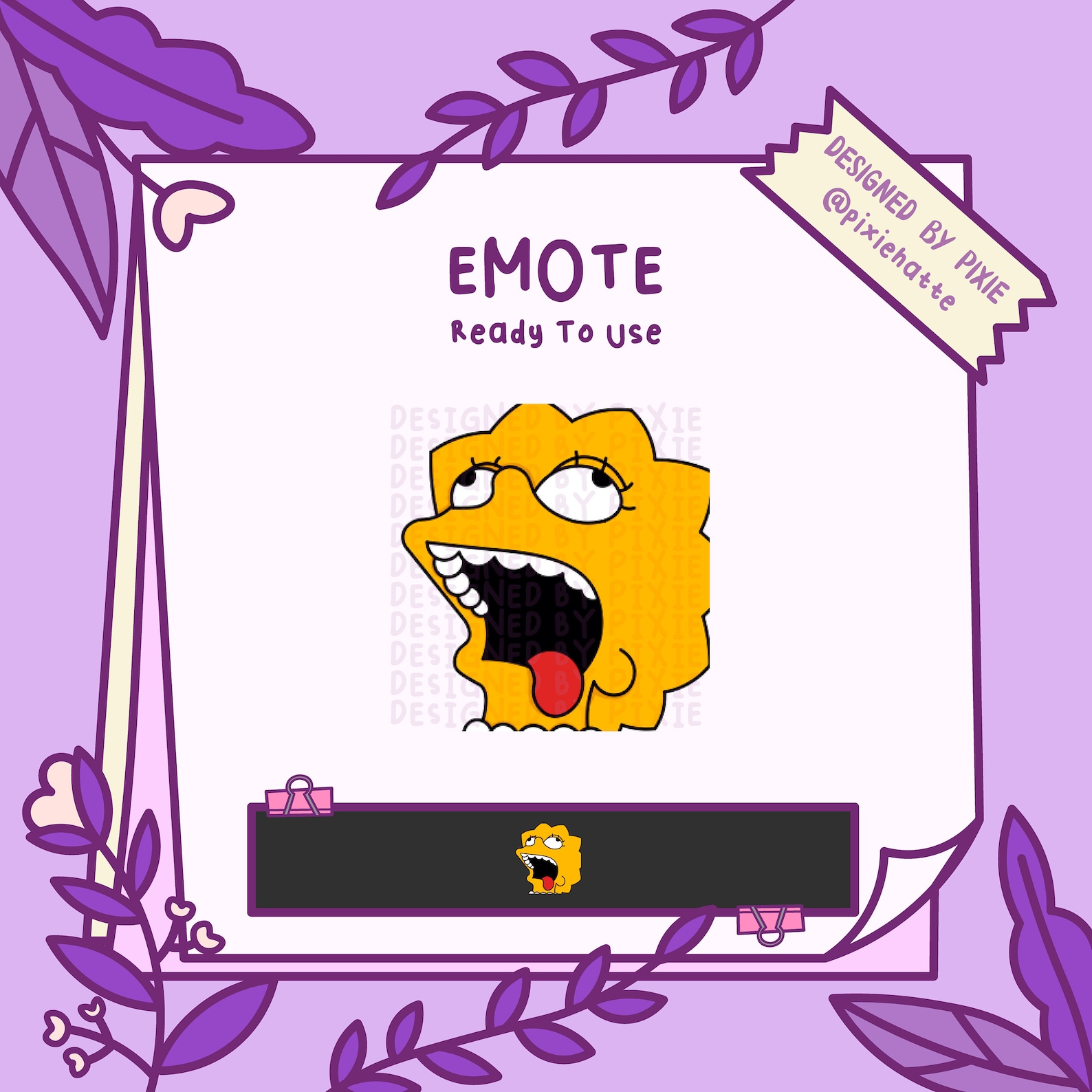 Lisa Simpson Drool Emote the Simpsons Emote Twitch Emote - Etsy Canada