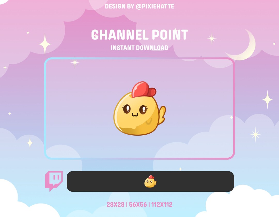 Chicken Channel Point | Twitch Channel Point | Twitch | Cute | Chicken ...