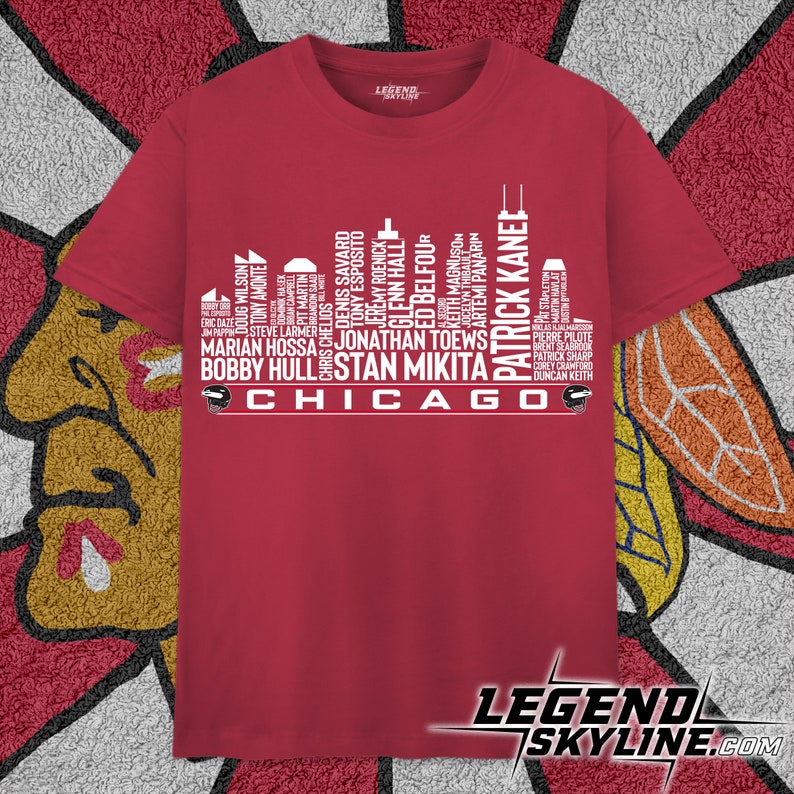 Chicago Hockey Greatest of All Time Team Legends, Chicago City Skyline ...