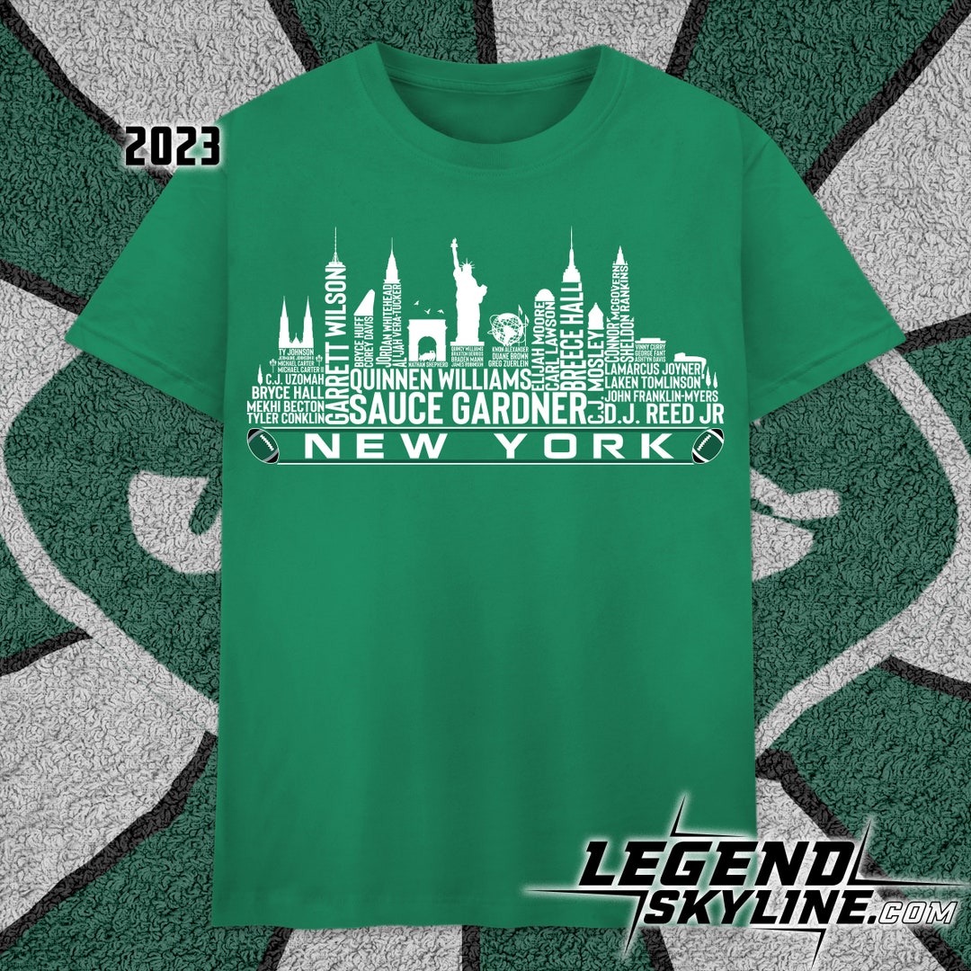 New York Football Team 23 Player Roster, New York City Skyline Shirt - Etsy