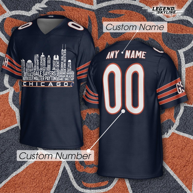 Chicago Bears Jersey Name - Etsy