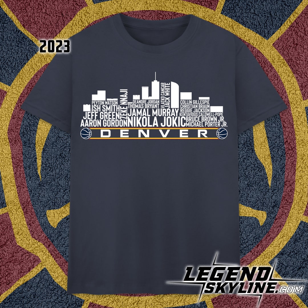Denver Basketball Team 23 Player Roster, Denver City Skyline Shirt - Etsy