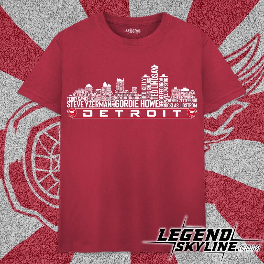 Detroit Hockey Greatest of All Time Team Legends , Detroit City Skyline ...