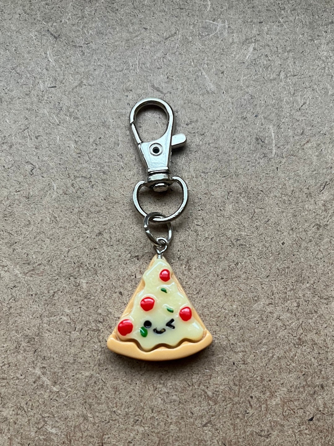 Pizza Purse Charm, Pizza Charm, Foodie Zipper Pull, Keychain Charm ...